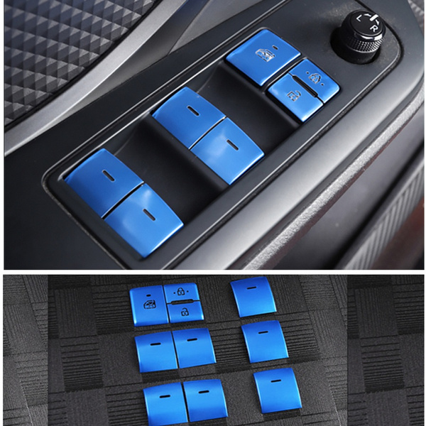 blue Interior Car Window Lift Button Switch Trim For 2018-2021 CHR C-HR ...