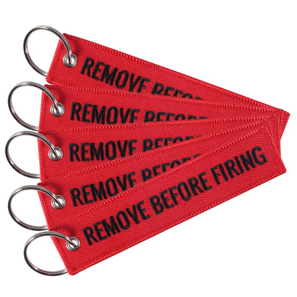 3/5Pcs New Fashion Remove Before Firing Key Chains Embroidery Key Rings ...