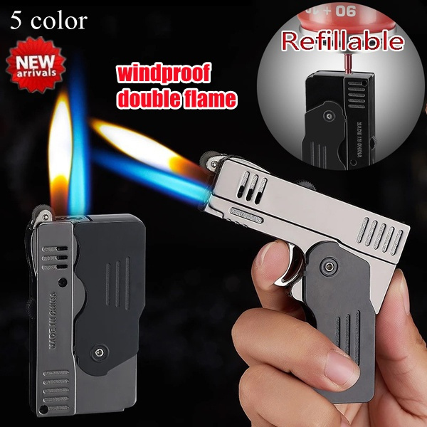 Newest Fashion Pistol Lighters Smoking Torch Lighter Butane Gas ...