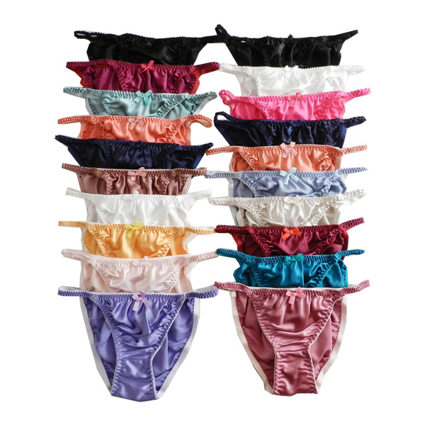 wholesale 20pcs 100% Silk String Panties Bikini Size S M L XL XXL | Wish