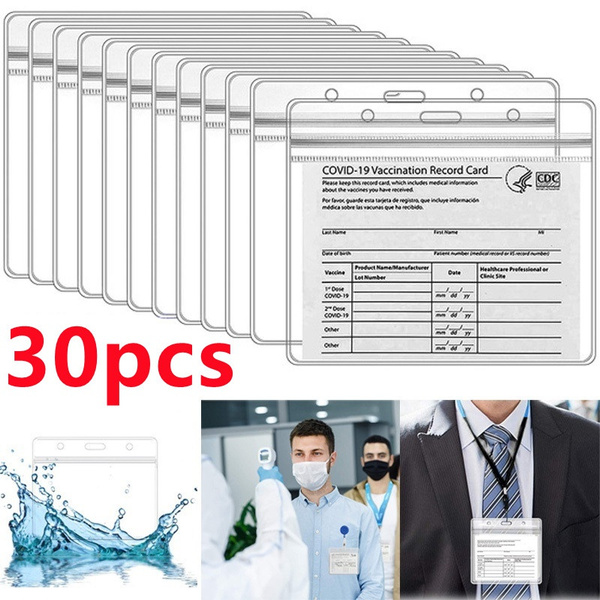 30/15/9/6/3/1 Pack CDC Vaccination Card Protector, 4 X 3" Immunization ...