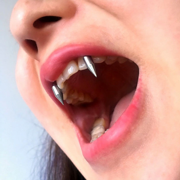 1Pc Stainless Steel Dracula Nail Septum Piercing Tiger Tooth Nail Smile ...