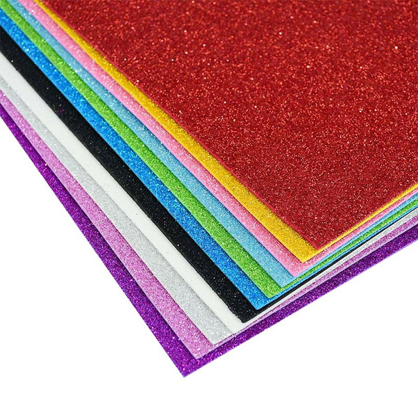 5 Sheets 30x20cm Glitter Sponge Paper 2mm Thick Foam Paper Kindergarten ...