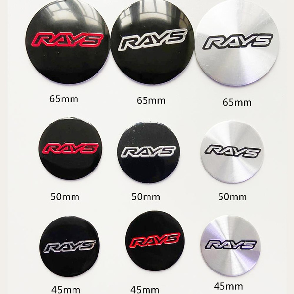 4PCS/lot 45mm 50mm 65mm Car Wheel Center Cap Emblem Sticker For RAYS ...
