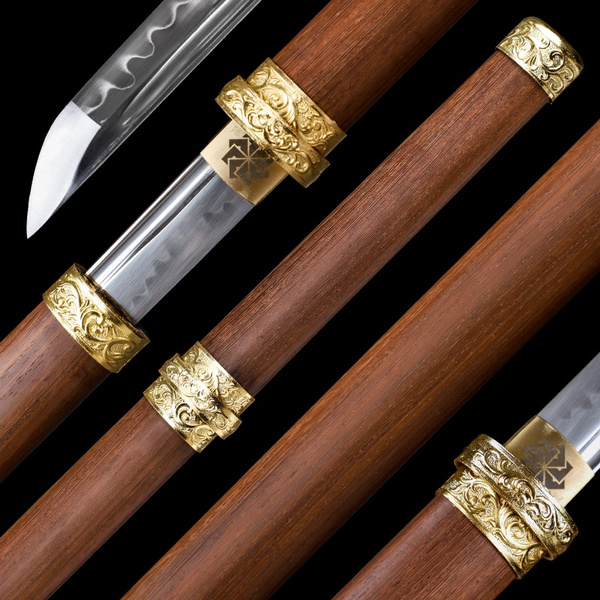 High toughness, katana, full Tang, hand-forged, clay tempered sword ...