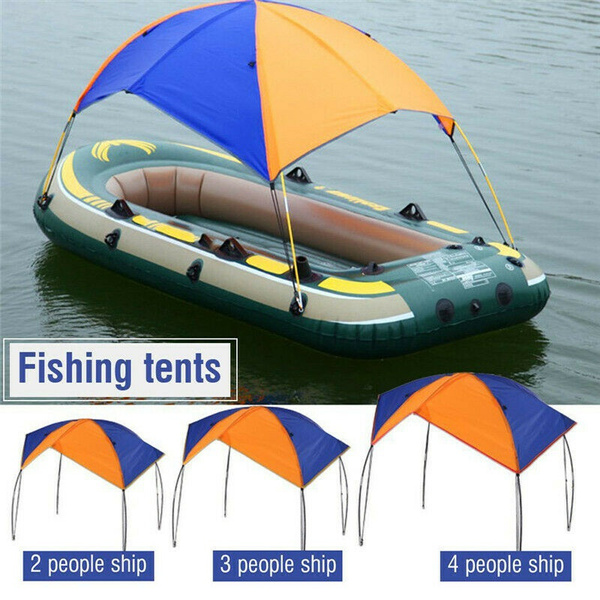Inflatable Kayak Awning Fishing Shade Cover Foldable Sunshade Tent Boat ...
