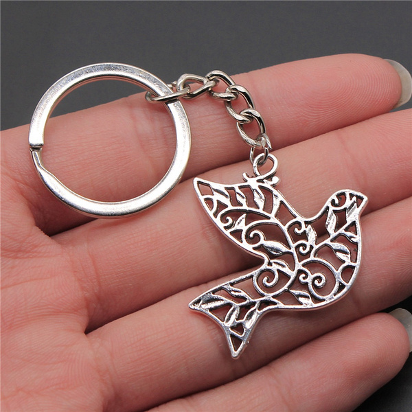 1pcs keychain Pendant Bird key chains fashion jewelry 36x32mm | Wish