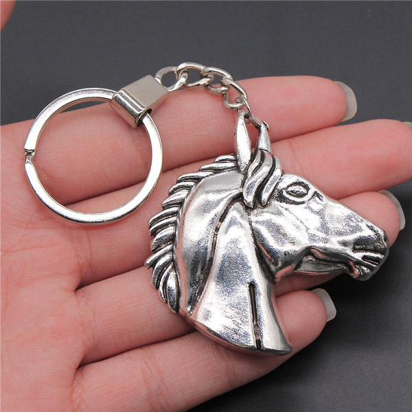 1pcs keychain Pendant Big Horse Head key chains fashion jewelry 52x51mm ...