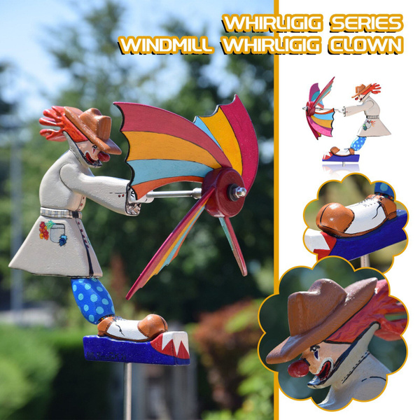 Whirligig-Asuka Series Windmill Whirly Whirligig-Clown Garden Lawn ...