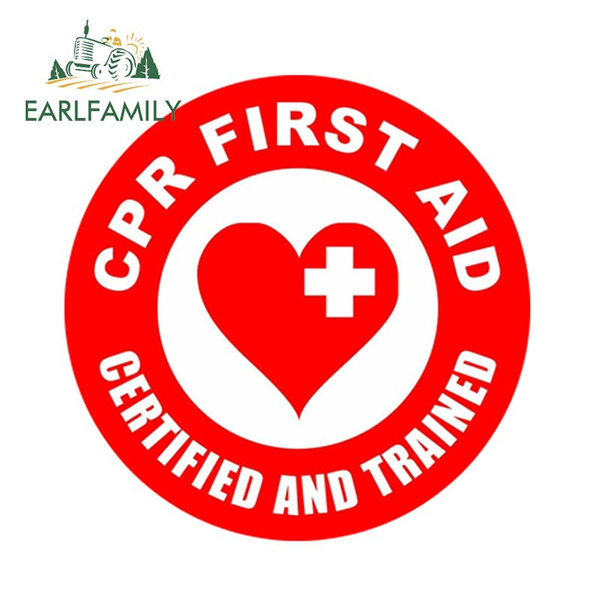 12cm x 12cm Reflective CPR First Aid Helmet Sticker AED EMT Rescue ...