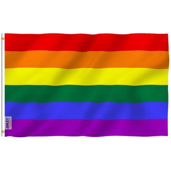 Anley 3x5 feet Rainbow Pride Flag - Gay LGBT Pride Day Month Parade ...