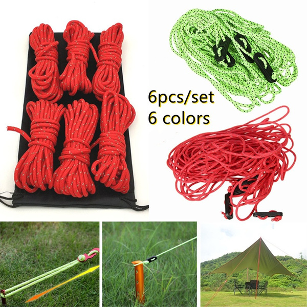 Camping tent rope 6 4m long suit set 4mm reflective rope with camping ...