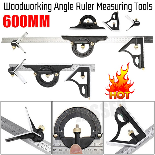 300/600mm Square Right Angle Ruler 3 In 1 Combination Ruler Stainless ...