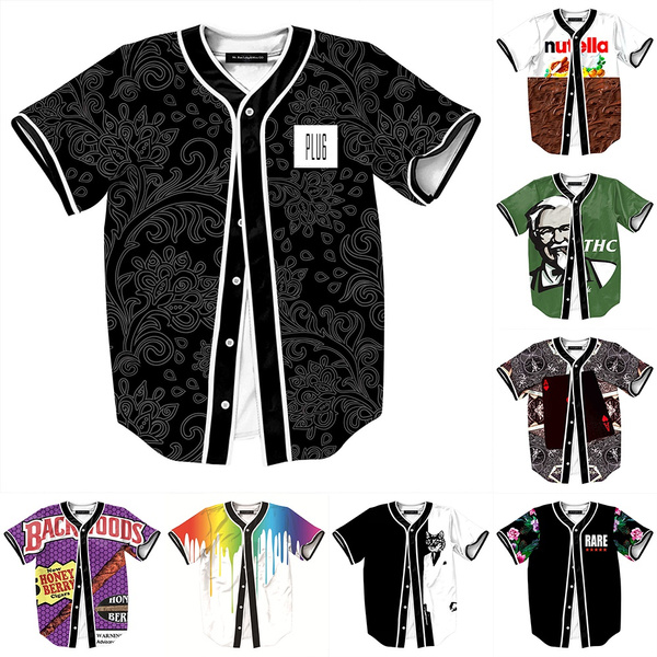2021 Europe and The United States 3d Cardigan Summer Baseball Uniform ...