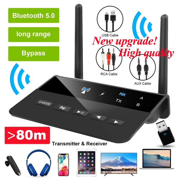 New Upgrade 80M Long Range Bluetooth 5.0 Transmitter Receiver Audio ... New Upgrade 80M Long Range Bluetooth 5.0 Transmitter Receiver Audio ...