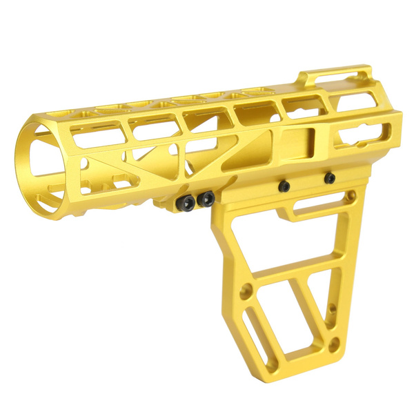 GOLD COLOR Skeletonized Arm Brace, Anodized Aluminum | Wish