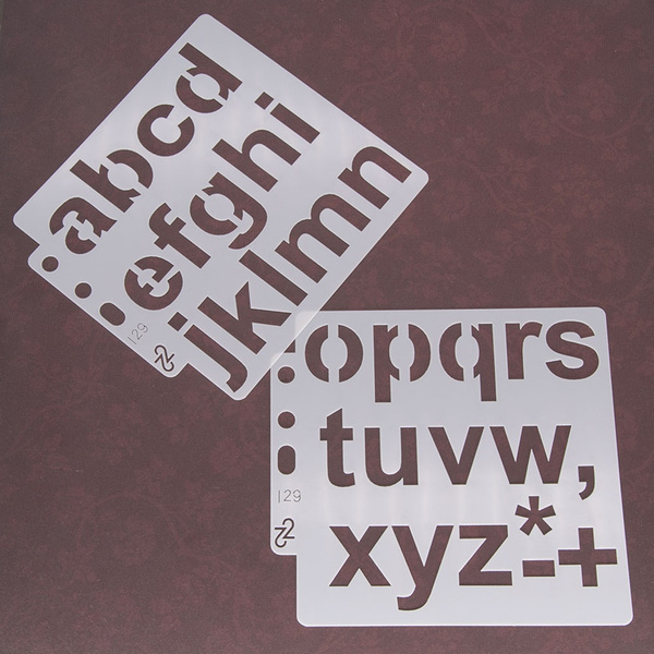 Plastic Alphabet Letter Number Drawing Painting Stencils Scale Template ...