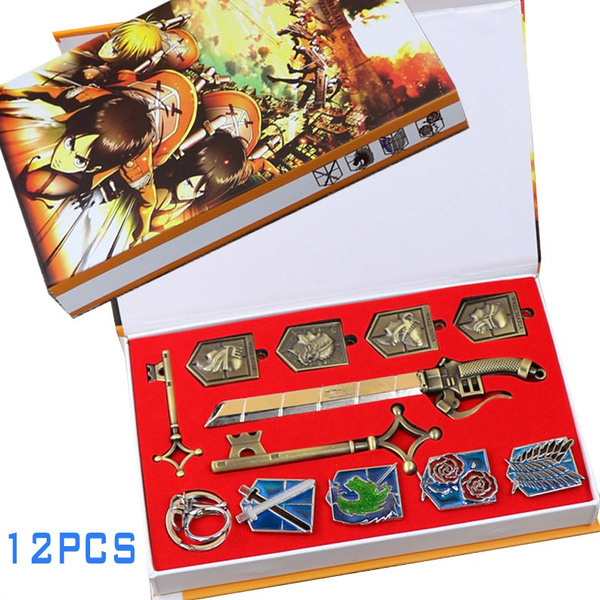Anime Gifts Attack on Titan Souvenir Set Necklace Wings of Freedom ...
