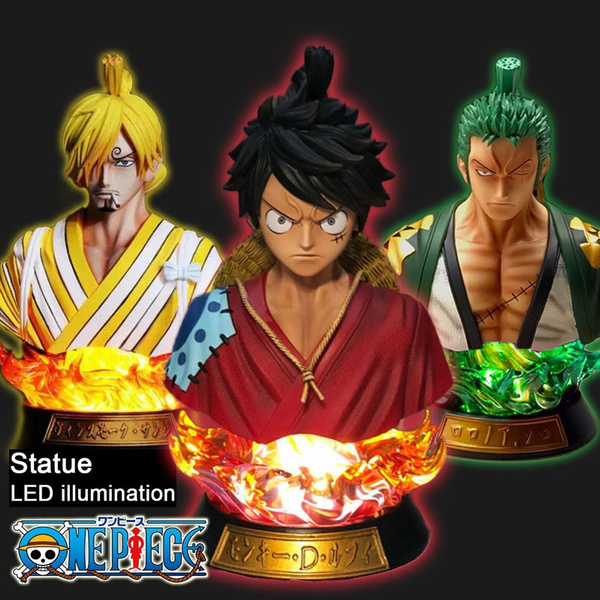 New Anime One Piece Figure Monkey D Luffy Roronoa Zoro Bust PVC Action ...