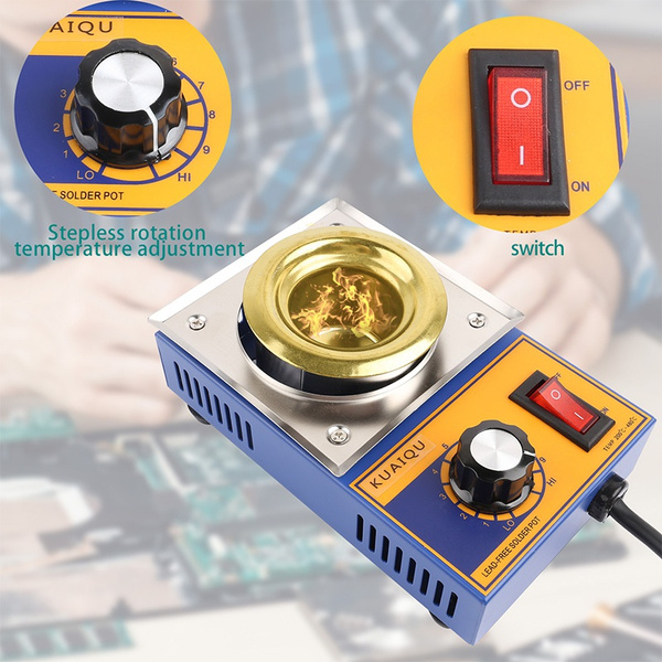 150/200W/250/300W 220V Mini Lead Free Soldering Pot Titanium Coating ...