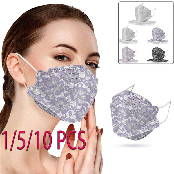 1/5/10 PCS Mask Disposable Face Masks 4-Layer Breathable Comfortable ...