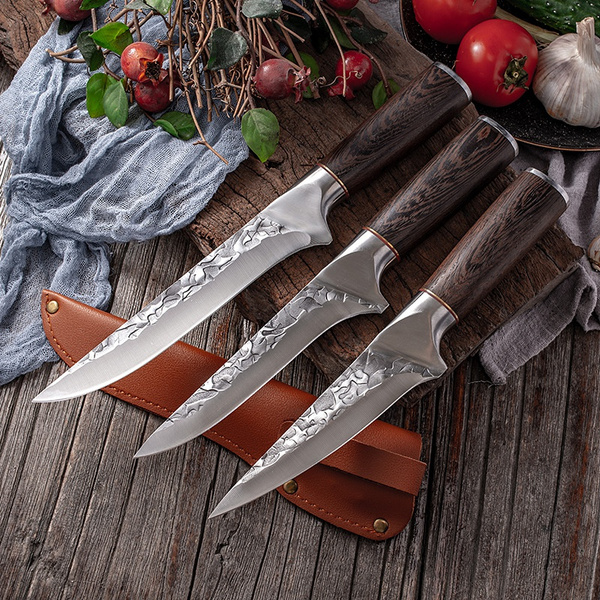 Handmade forged boneless fish fillet knife with stainless steel carbon ...
