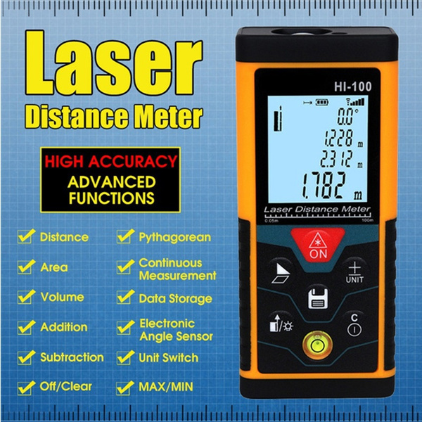 Laser Distance Meter 60M 80M 100M Rangefinder Laser Tape Range Finder ...