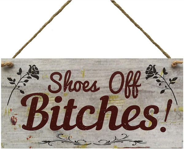 Funny Door Sign Shoes Off Welcome Hanging Plaque House Porch Decor | Wish