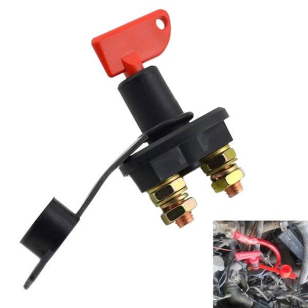 12V 24V Red Key Cut Off Battery Main Kill Switch Vehicle Car Modified ...