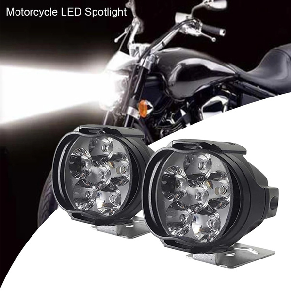 2Pcs Motorcycles Headlight 6500k White 6 LED Working Spot Light ...