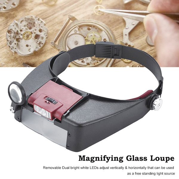 Head Wear Magnifier Adjustable Size Headband Magnifying Lenses Repair ...