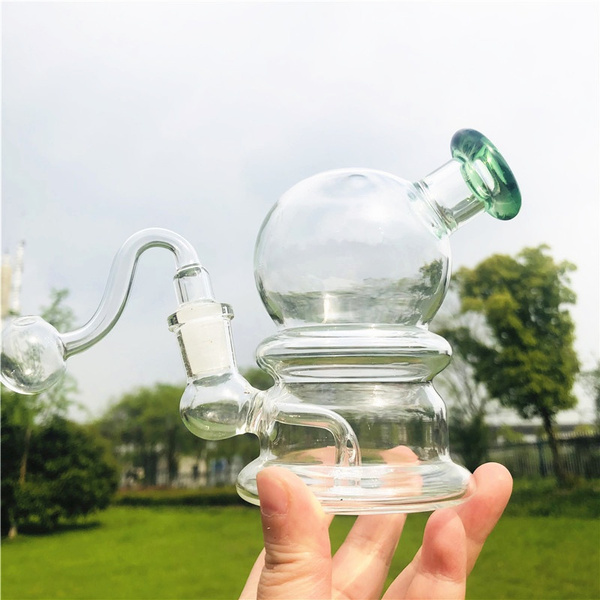 Mini Glass Dab Rig Round Bottle Glass Water Pipe Smoking Tool Set | Wish