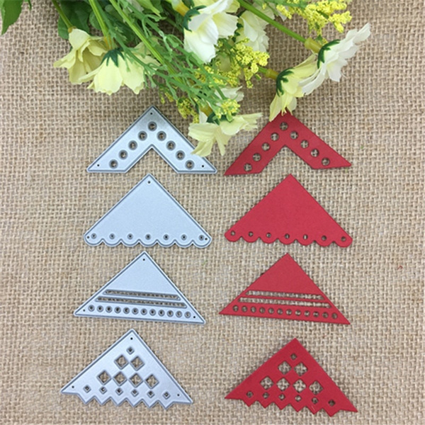 Flower Lace Angle Corner Set Metal Cutting Dies Stencil Scrapbooking ...