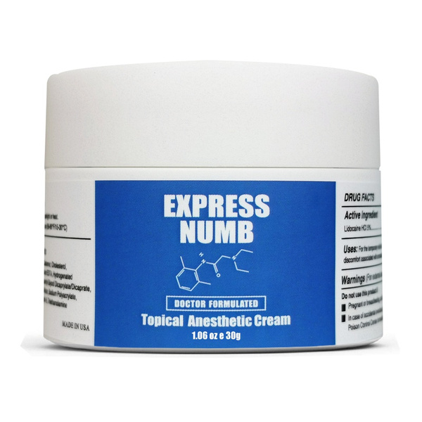 EXPRESS NUMB 5% Lidocaine Topical Numbing Cream Maximum Strength, Pain ...