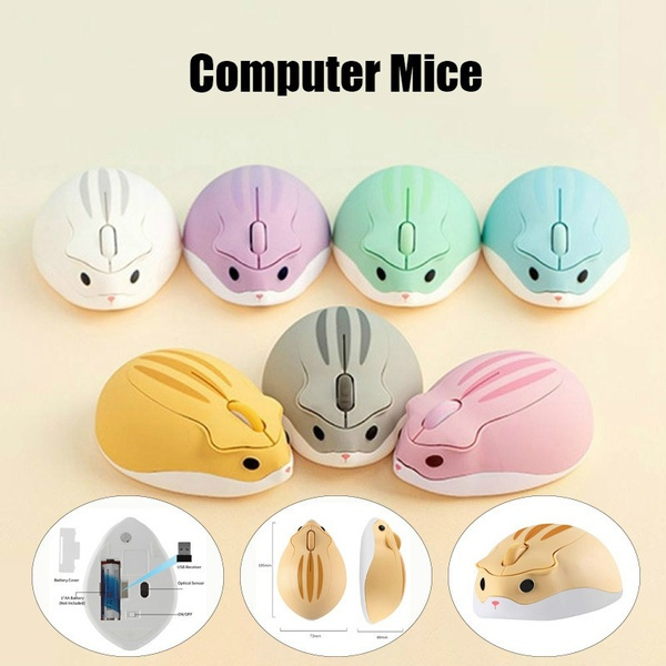 Cute Cartoon Wireless Mouse Usb Optical Computer Mouse Portable Mini ...