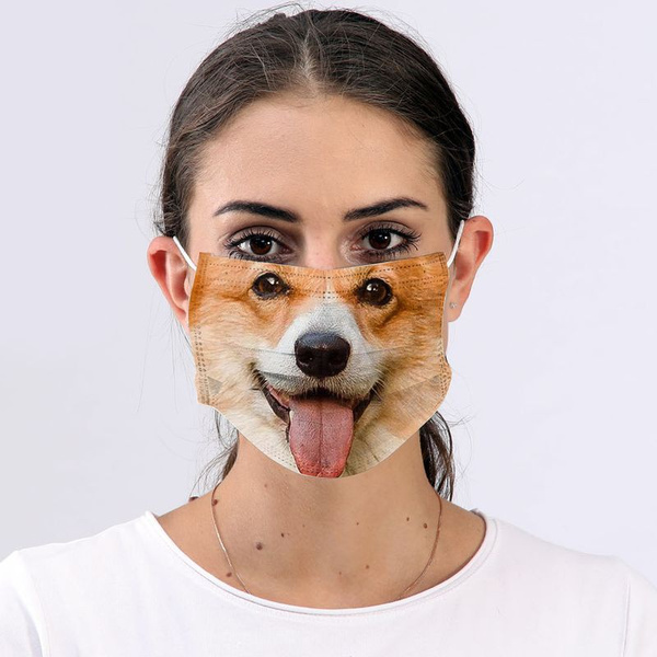 Corgi Dog Full Face Cute Meme Happy Animal Human'S Friend Animal Lovers ...