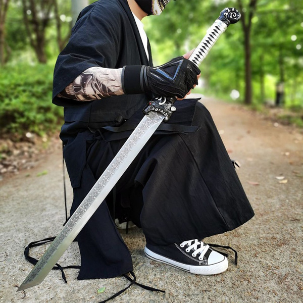 Katana, full Tang, hand-forged, sharp outdoor sword, exquisite full ...