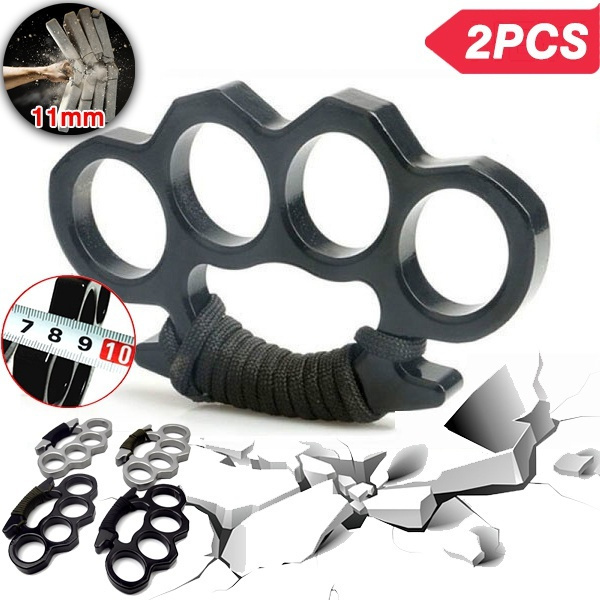Four Fingers Fist Buckle Knuckles Weapon Finger Tiger Outdoor Self ...