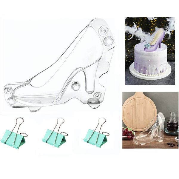 3D High Heel Shoe Mold,High Heel Chocolate Fondant Mold Cake Candy Mold ...