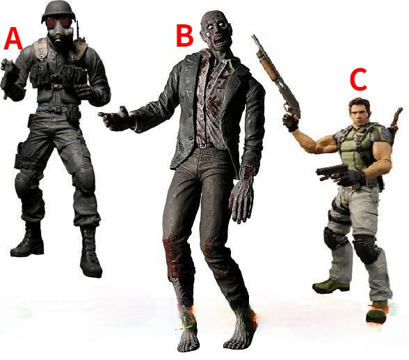 New Hot Sale 3 Types Resident Evil 10th Anniversary Cane Zombie Hunk ...