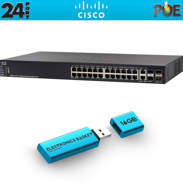 Cisco SG550X-24 24-Port Gigabit Stackable Managed Switch - SG550X-24-K9 ...