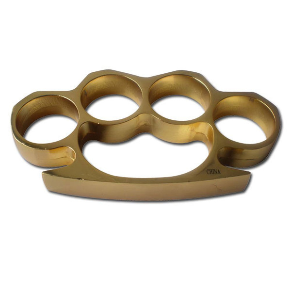 NEW! Gold Color Brass Knuckles Four Finger Belt Buckle Paperweight One ...