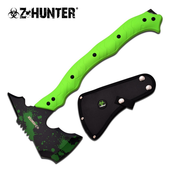 NEW! Z-Hunter Green Zombie Hacker Full Tang Tactical Axe Hatchet ...