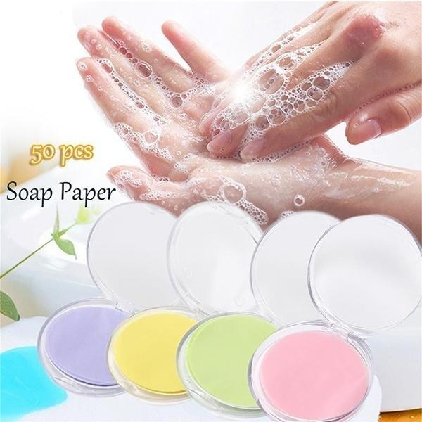 6 Color Portable Hand Washing Soap Paper Outdoor Disposable Travel ...