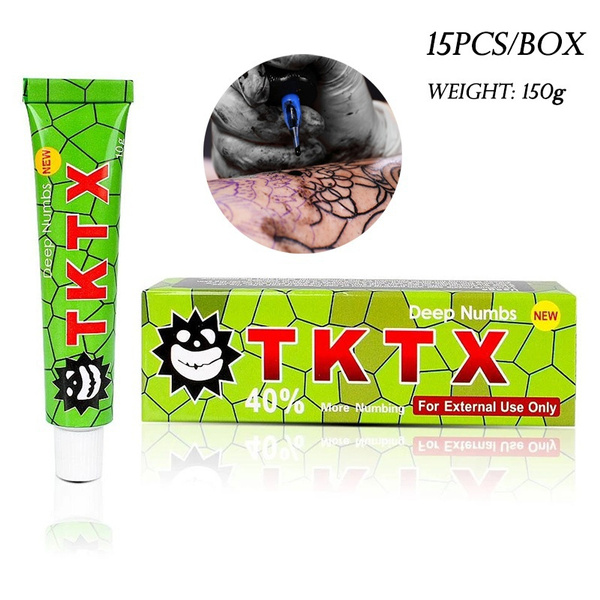 10/15PCS TKTX Numbing Cream 40% Green Tattoo Deep Numb Cream for Makeup ...