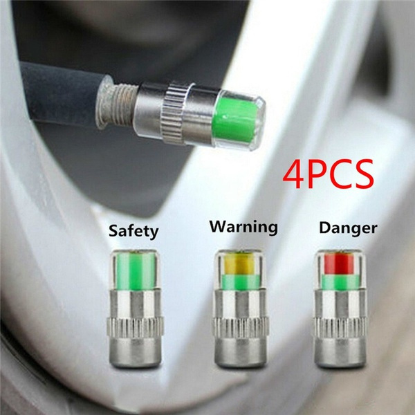 4Pcs/set Automobile Wireless Tire Pressure Cap Valve Nozzle Tire ...