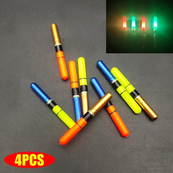 2/4pcs Luminous LED Light Stick Electronic Sea Fishing Rod Float Tube ...