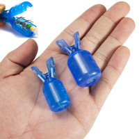 10PCS LOT Wood Shrimp Squid Hook Protective Sleeve Blue PVC Fish Hook ...