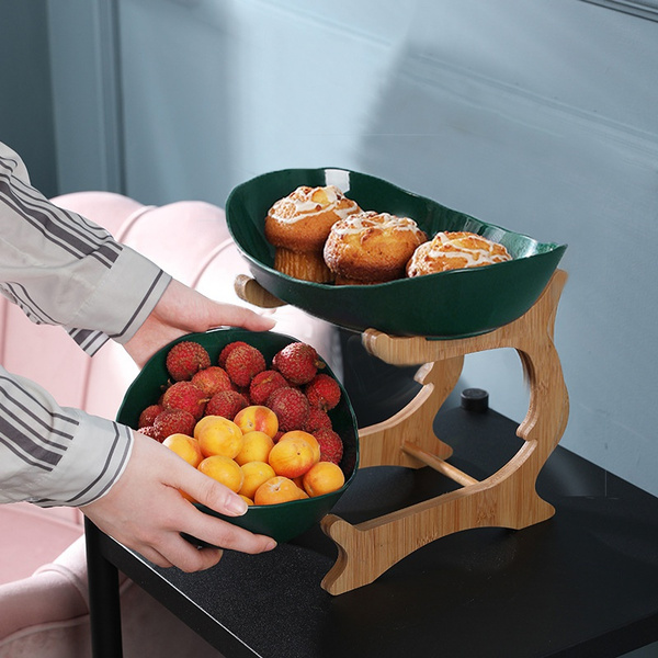 2layer Plastic Fruit Plate Snack Plate Creative Modern Dried Fruit ...