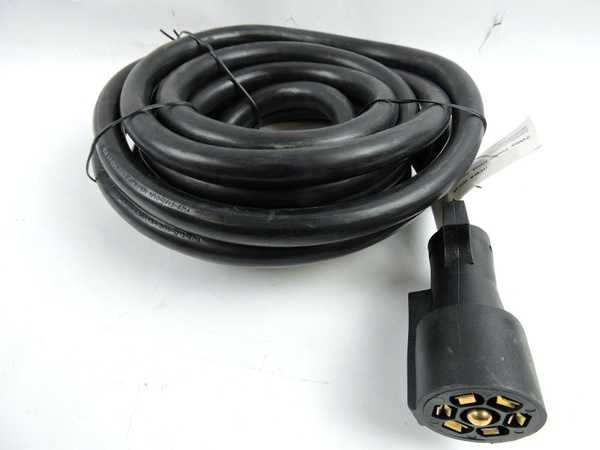 7 Way Trailer Light Plug Wire Harness Molded End 15 FT Heavy Duty RV ...